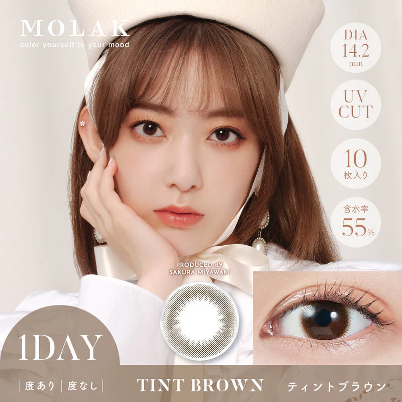 Molak 1-Day Colored Contact Lens Tint Brown -5.50 10pcs – Fancylife